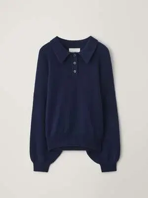 LISA YANG The Etta Sweater - Navy