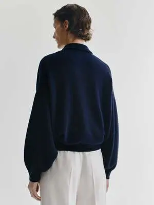 LISA YANG The Etta Sweater - Navy