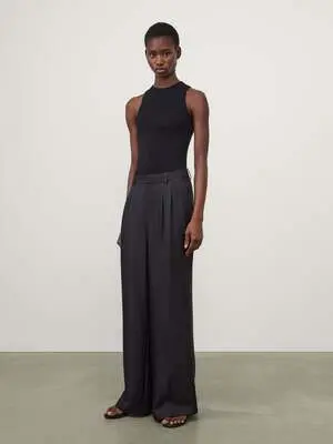 LISA YANG Tailored Wide-leg Trousers - Midnight