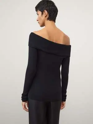 LISA YANG STORE The Claudina Top - Noir