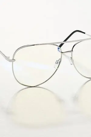A.J. MORGAN Metal Aviator Readers - Silver