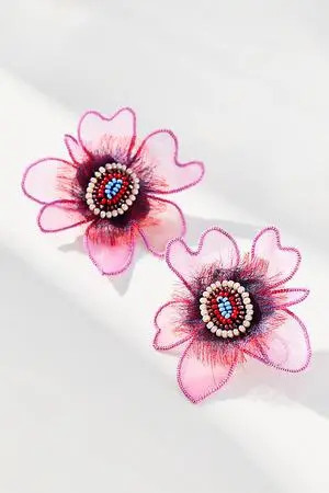 Mignonne Gavigan Myra Flower Stud Earrings - Pink