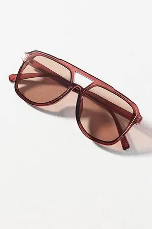 Anthropologie Pilot Aviator Sunglasses - Chocolate