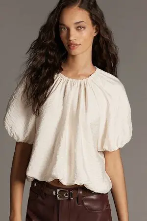 Anthropologie Crew-neck Bubble Top