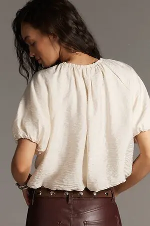 Anthropologie Crew-neck Bubble Top