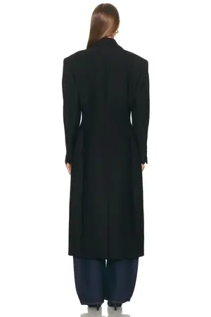 RÓHE Hourglass Wool Coat - Black
