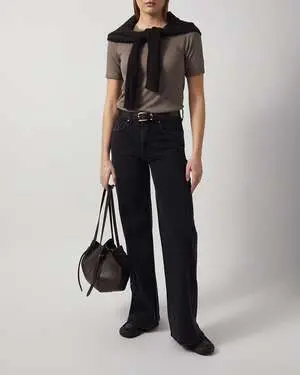 BY MALENE BIRGER Alezia Lyocell T-shirt - Chocolate