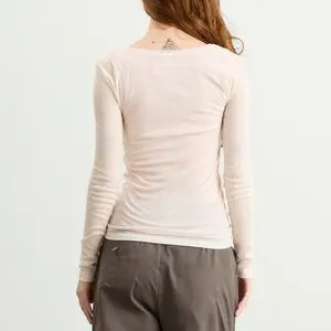 FRUITY BOOTY Double Layer Long Sleeve Top - Cream