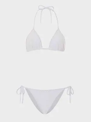 Hunza G Gina Swarovski Bikini - White Swarovski