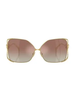 Versace Square Sunglasses - Gold & Brown