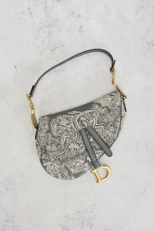Dior Saddle Bag - Grey