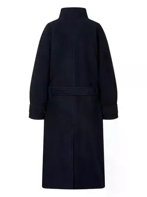 STUDIO TOMBOY Belted High-collar Coat - Blue