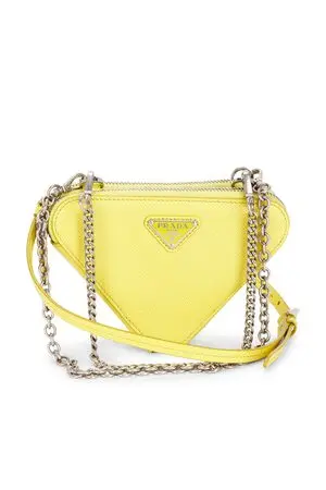 Prada Saffiano Triangle Shoulder Bag