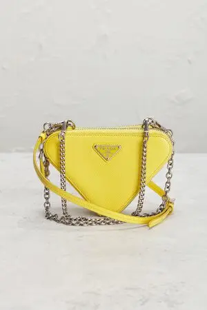 Prada Saffiano Triangle Shoulder Bag