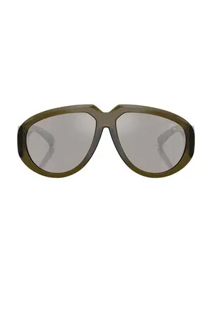 Burberry Round Sunglasses - Green & Silver