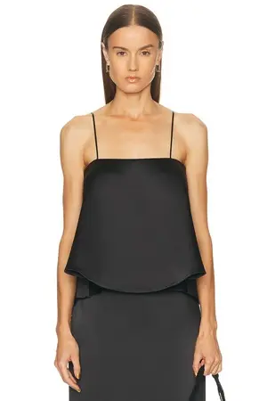 RÓHE Peplum Satin Top