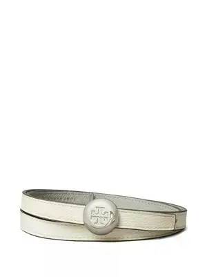 Tory Burch Reversible Logo Detail Leather Belt - Grey
