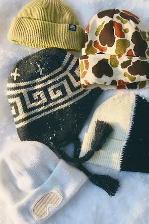 AUTUMN Printed Beanie Eggshell