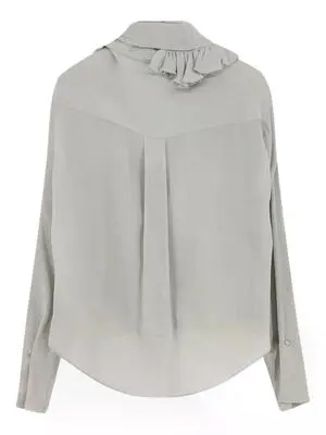 Alberta Ferretti Ruffled Crepe Shirt