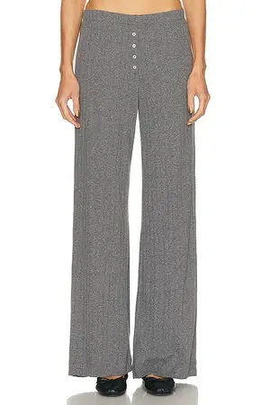 LESET Pointelle Boxer Pant - Granite