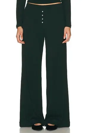 LESET Pointelle Boxer Pant - Forest