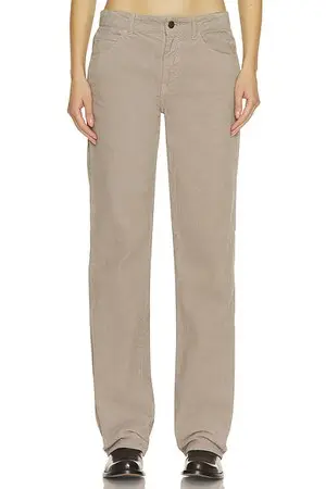 THE ROW Carlyle Corduroy Trousers - Light Pebble