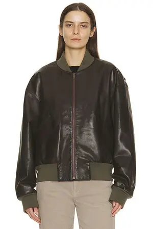 THE ROW Morisel Bomber Jacket - Coffee