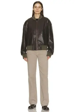 THE ROW Morisel Bomber Jacket - Coffee