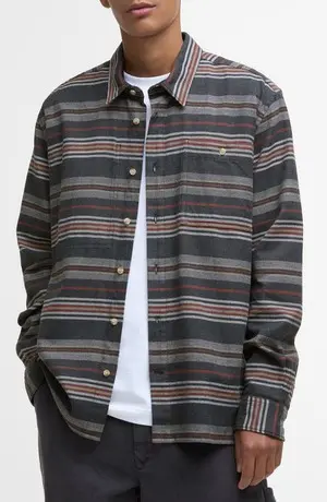 Barbour Bowscale Blanket Stripe Cotton Button-up Shirt