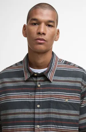 Barbour Bowscale Blanket Stripe Cotton Button-up Shirt
