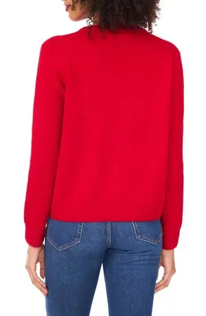 Vince Camuto Saint Moritz Crewneck Sweater - Glamour Red