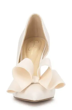 Jessica Simpson Pointed Toe D'orsay Pumps - Soft Ivory