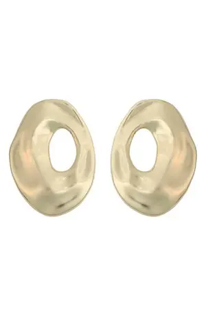 PANACEA Circular Drop Earrings - Gold