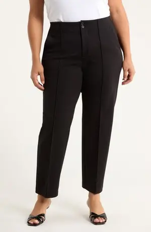 LIVERPOOL Pintuck Pleat Front Slim Leg Pants