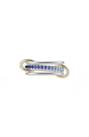 SPINELLI KILCOLLIN Tigris Ombré Blue Sapphire Stack Ring - Silver