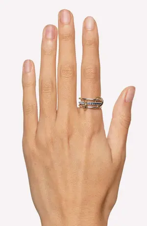 SPINELLI KILCOLLIN Tigris Ombré Blue Sapphire Stack Ring - Silver