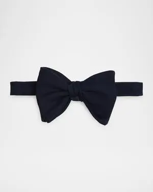 Dunhill Large Mulberry Silk Bow Tie - Navy
