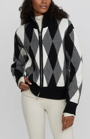 Varley Argyle Jacquard Knit Cardigan