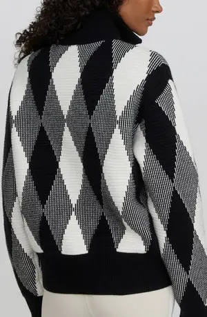 Varley Argyle Jacquard Knit Cardigan
