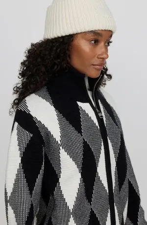Varley Argyle Jacquard Knit Cardigan