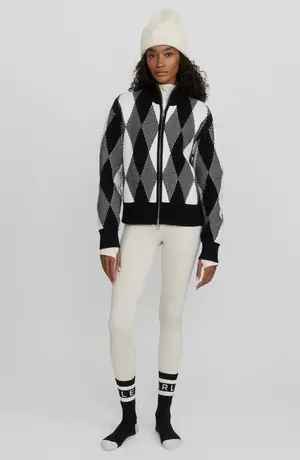 Varley Argyle Jacquard Knit Cardigan