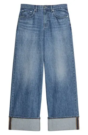 Helmut Lang Cuffed Wide Leg Jeans