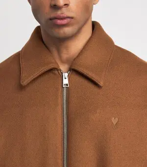 Ami Boiled Wool Bomber Jacket