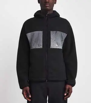 REPRESENT 247 Ripstop Borg Fleece Zip-up Jacket - Black