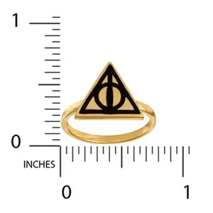 HARRY POTTER Deathly Hallows 18k Yellow Plated Ring