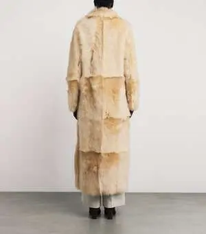 Nour Hammour Shearling Evita Long Coat