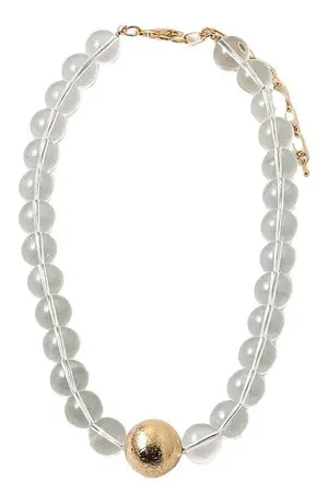 ERIN MCDERMOTT JEWELRY Lucite And Gold Ball Necklace - Clear
