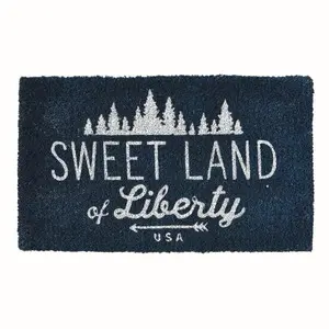 TAG Sweet Land Of Liberty Patriotic Coir Door Mat 4th Of July - Blue