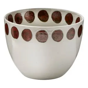 TAG Reactive Glaze Dot Ceramic Bowl Set Multicolor Dishwasher Safe - Multicolored