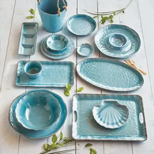 TAG Aqua Melamine Salad Plates Set Of Four For Spring